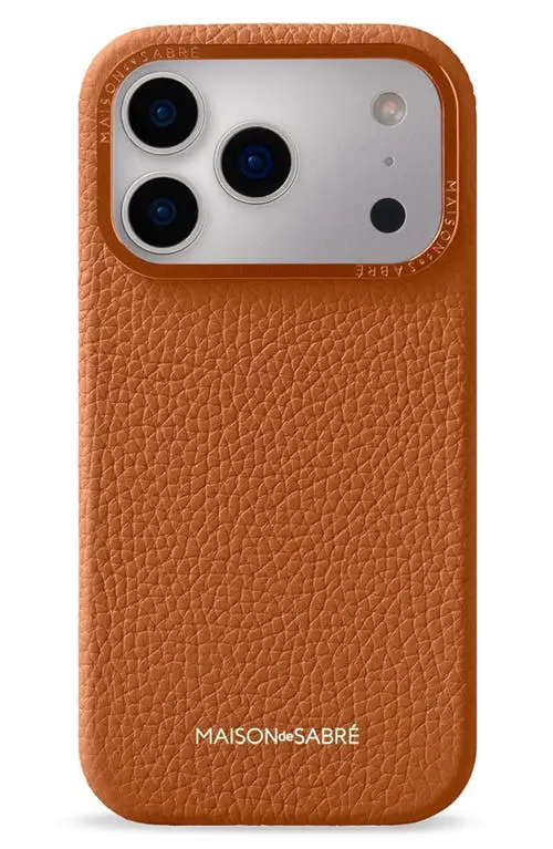 MAISON DE SABRE Leather Phone Case - Pecan Brown