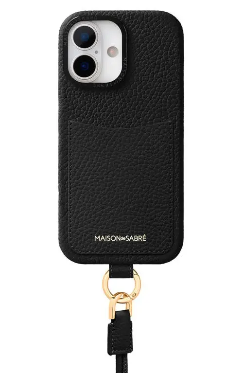 MAISON DE SABRE Sling Phone Case - Black Caviar