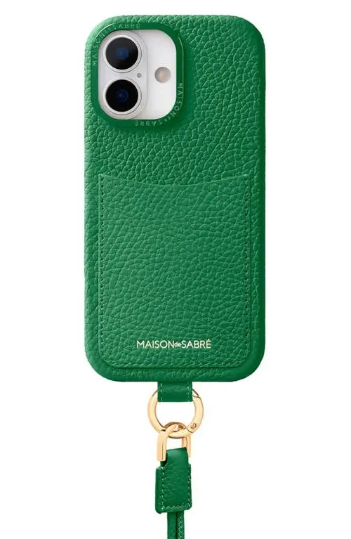 MAISON DE SABRE Sling Phone Case - Emerald Green