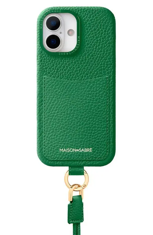 MAISON DE SABRE Sling Phone Case - Emerald Green