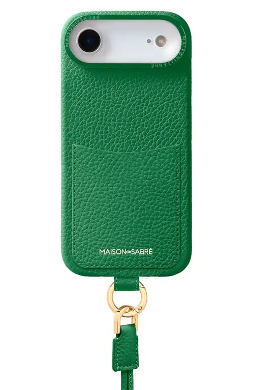 MAISON DE SABRE Sling Phone Case - Emerald Green