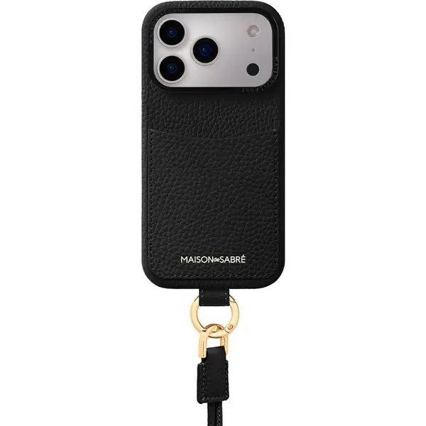 MAISON DE SABRE Sling Phone Case - Black Caviar