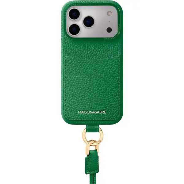 MAISON DE SABRE Sling Phone Case - Emerald Green
