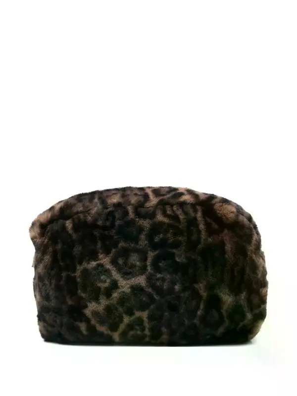 Apparis Leopard-print Zip Clutch - Brown