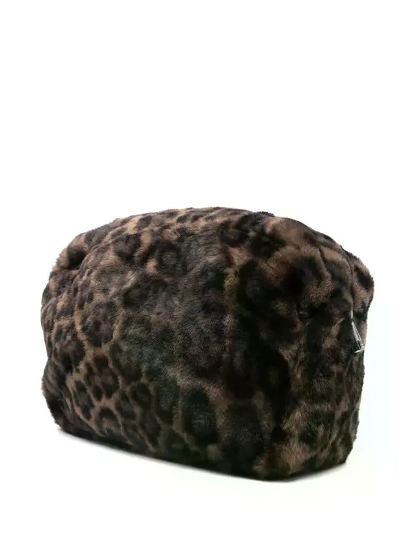 Apparis Leopard-print Zip Clutch - Brown