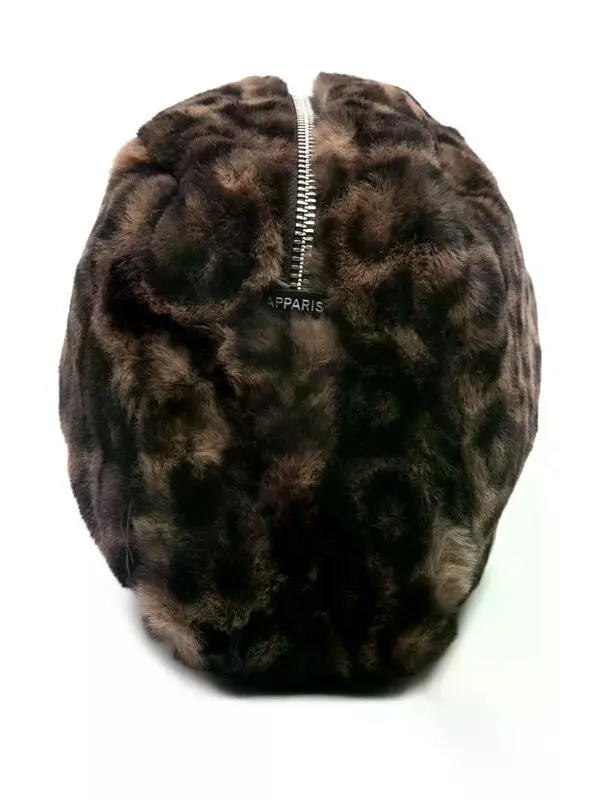 Apparis Leopard-print Zip Clutch - Brown