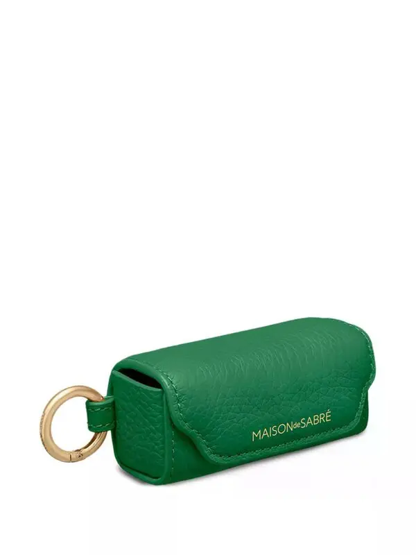 MAISON DE SABRE Leather Lipstick Charm - Green
