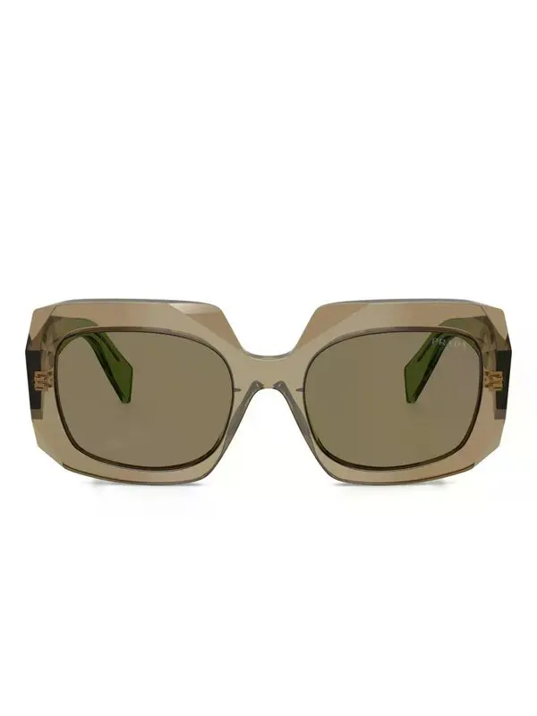 Prada Symbole Oversized Sunglasses - Neutrals