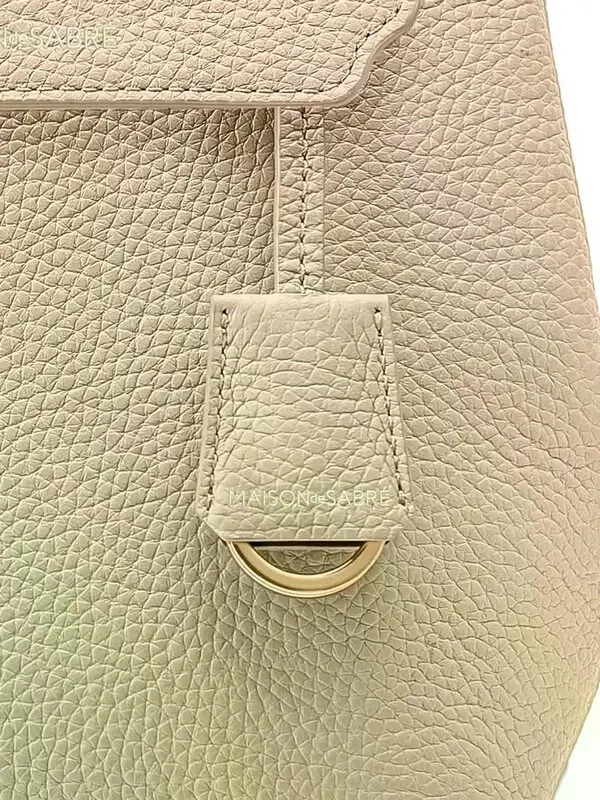 MAISON DE SABRE Mini Soft Leather Backpack With Top Handle And Adjustable Shoulder Straps - Neutrals