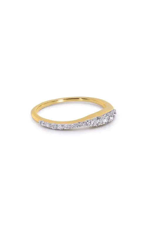 Monica Vinader Riva Pavé Lab Grown Diamond Ring - 18ct Gold Vermeil