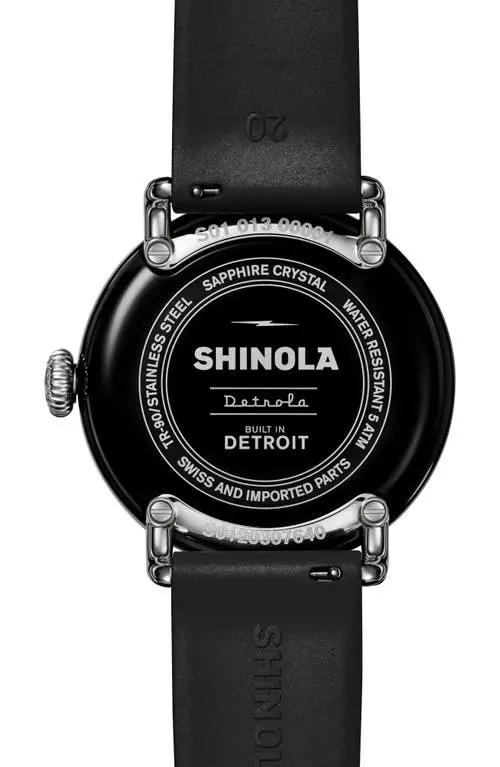 Shinola Detrola Rubber Strap Watch - Black