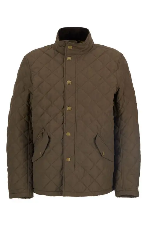 Barbour Shoveler Quilted Jacket - Dark Olive
