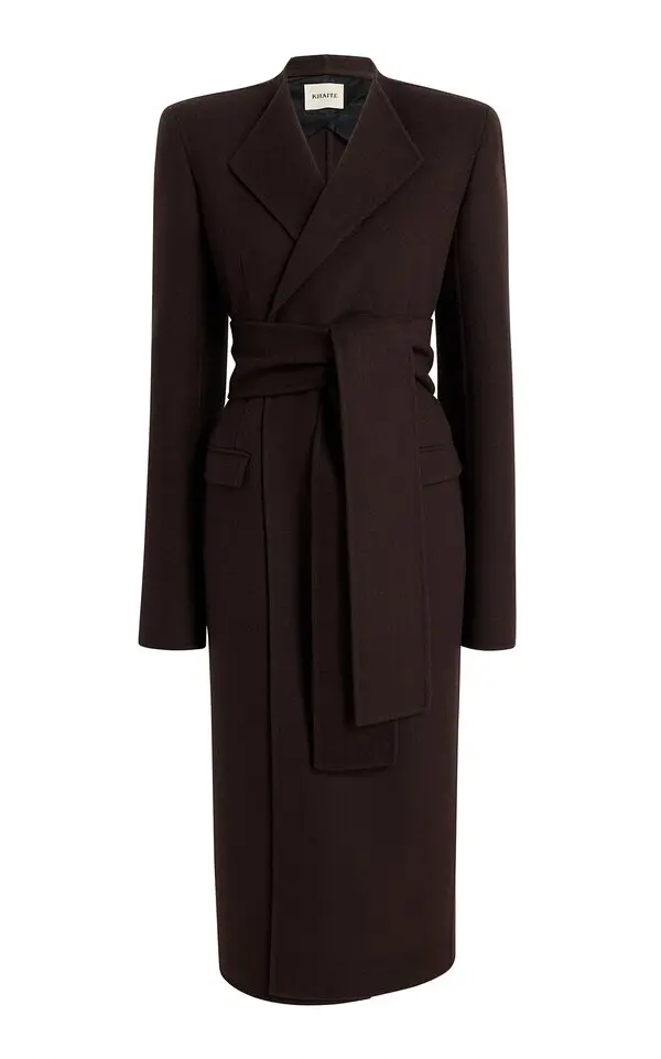 Khaite Jelson Double-faced Wool Coat - Brown