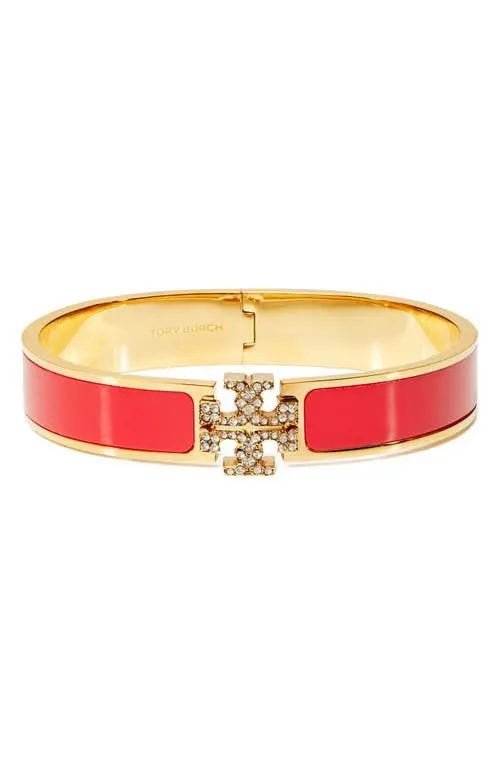 Tory Burch Icon Enamel Bracelet - Tory Gold/red/crystal