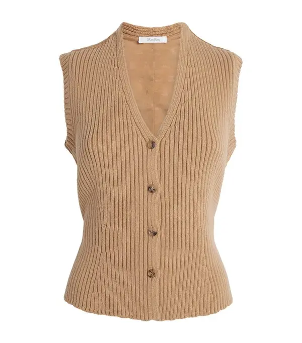 Max Mara Wool-cashmere-blend Knitted Gilet