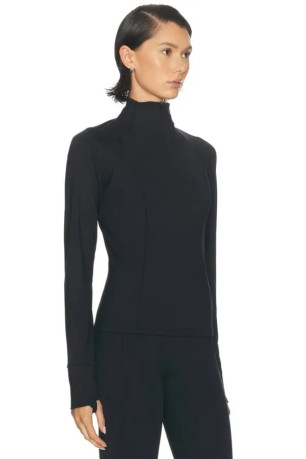 Beyond Yoga Fleeceback Quarter Zip Pullover Top