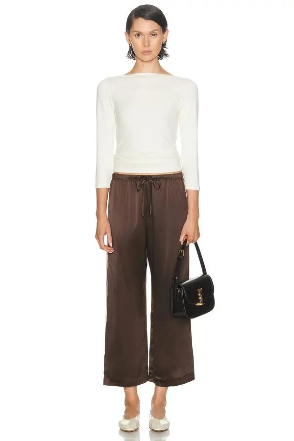 Donni. Baby Rib Boatneck Top