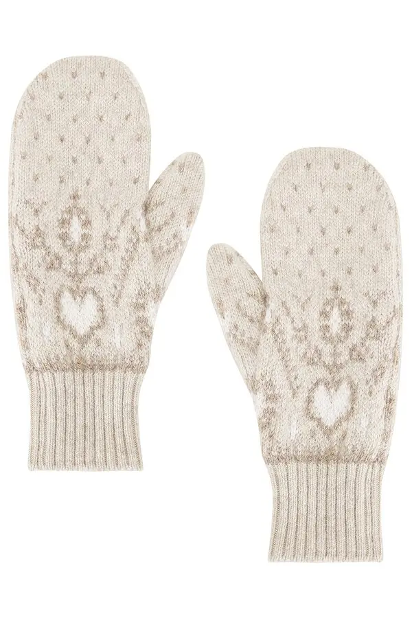 Khaite Christel Mittens - Ecru Multi