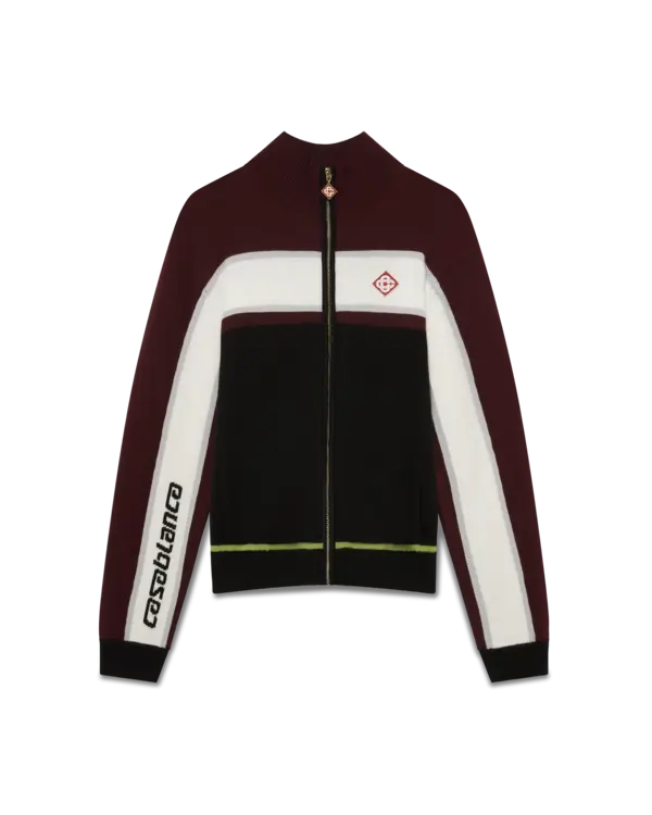 Casablanca Stripe Merino Knit Track Jacket - Multicolor