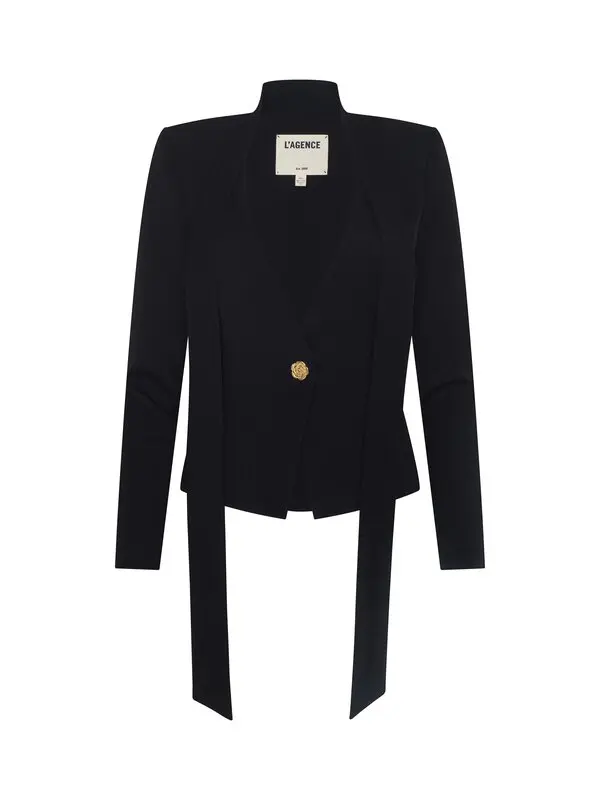 L'Agence Romy Tie Neck Blazer