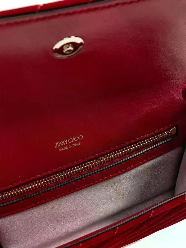 JIMMY CHOO Curve Chain-link Clutch Bag - Red