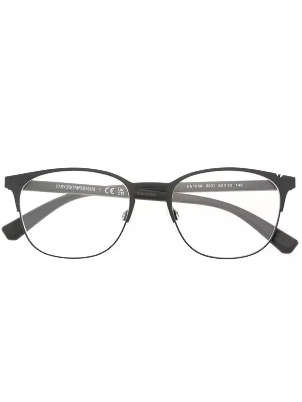 Emporio Armani Round Frame Glasses - Black