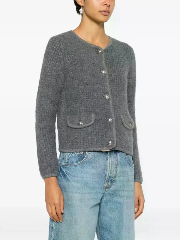 Ba&sh Button-up Cardigan With Pockets - Grey