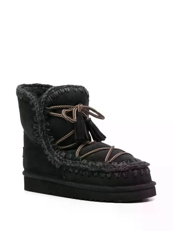 Mou Calf Suede Whipstitch Ankle Boots