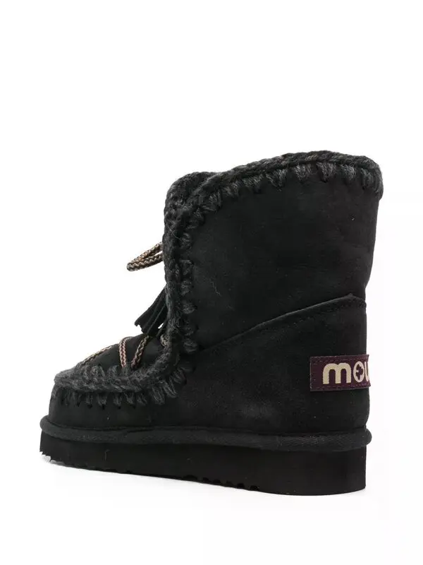 Mou Calf Suede Whipstitch Ankle Boots