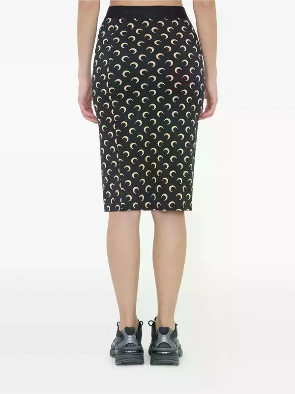MARINE SERRE Moon Print Midi Skirt