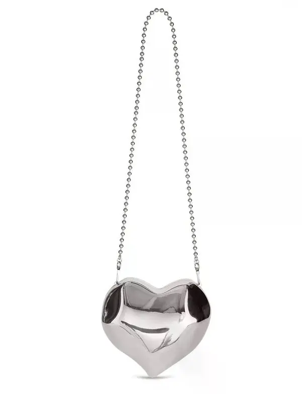 SIMONMILLER Molded Heart Metallic Shoulder Bag