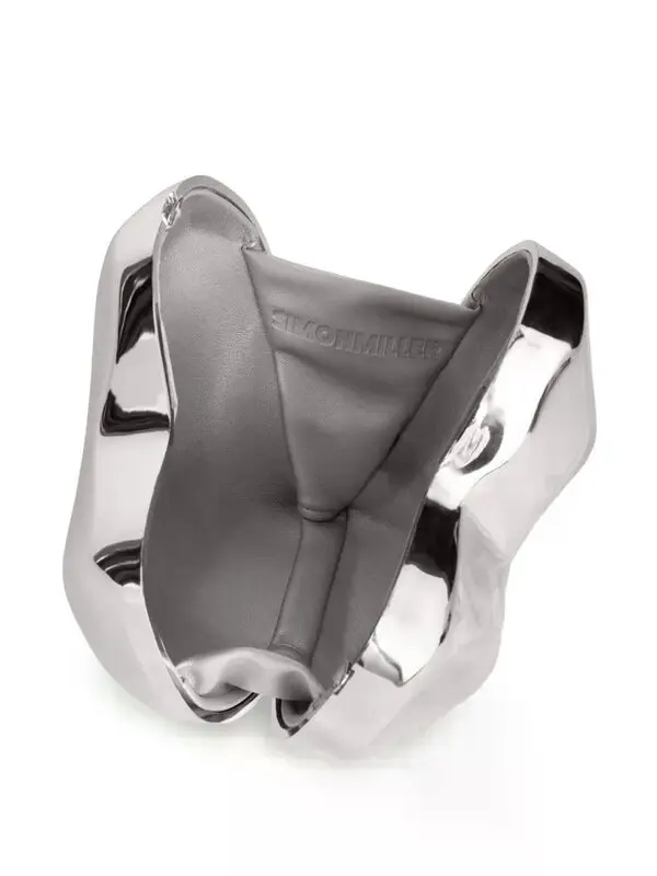 SIMONMILLER Molded Heart Metallic Shoulder Bag