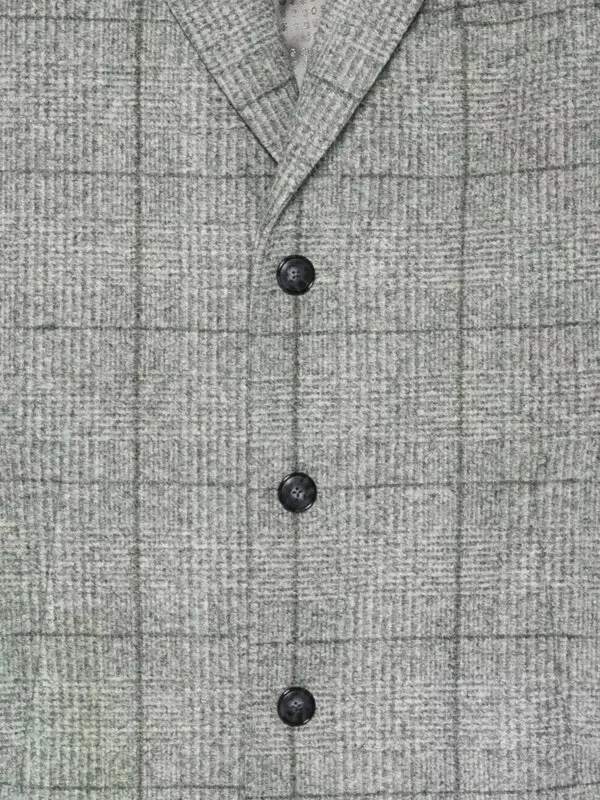 BOSS Checked Buttoned Coat