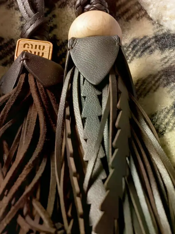 Miu Miu Checked-pattern Shoulder Bag - Neutrals