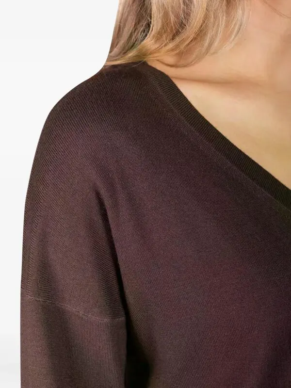 MOORER V-neck Long Sleeve Sweater