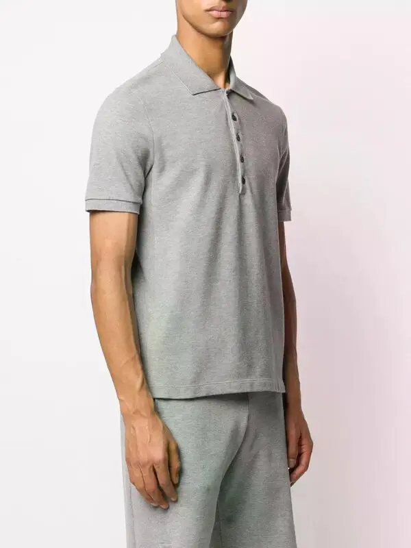 Thom Browne 4-bar Piqué Polo Shirt - Grey