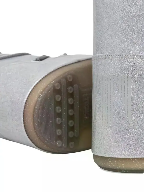 Moon Boot Icon Glitter Lace-up Boots - Silver