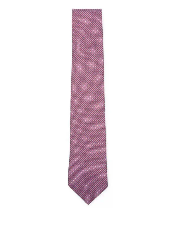 FERRAGAMO Patterned Necktie - Red