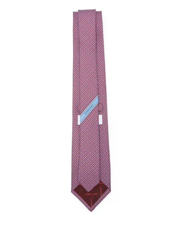 FERRAGAMO Patterned Necktie - Red