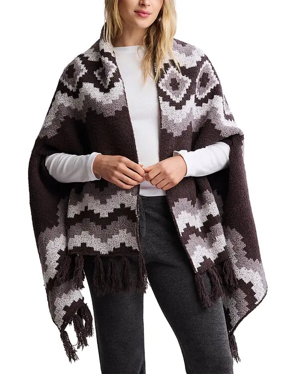 Barefoot Dreams Cozychic Mosaic Wrap - Umber Multi