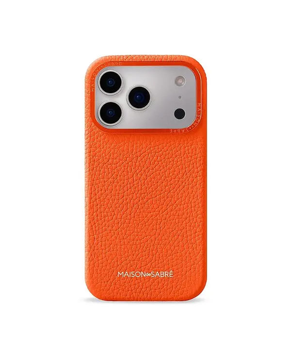 MAISON DE SABRE Leather Phone Case - Manhattan Orange
