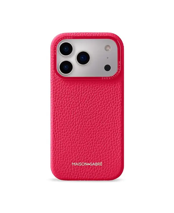 MAISON DE SABRE Leather Phone Case - Shibuya Fuchsia