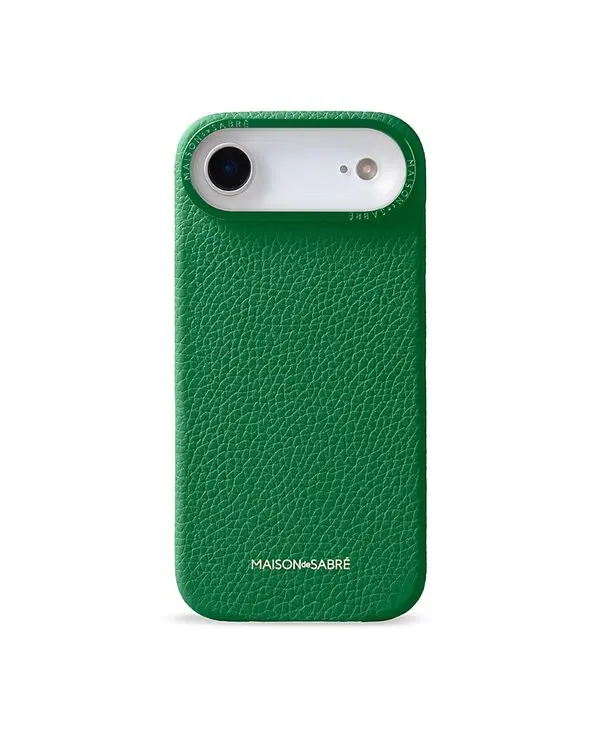 MAISON DE SABRE Leather Phone Case - Emerald Green