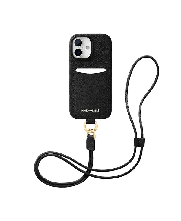 MAISON DE SABRE Sling Iphone 17 Phone Case - Black Caviar
