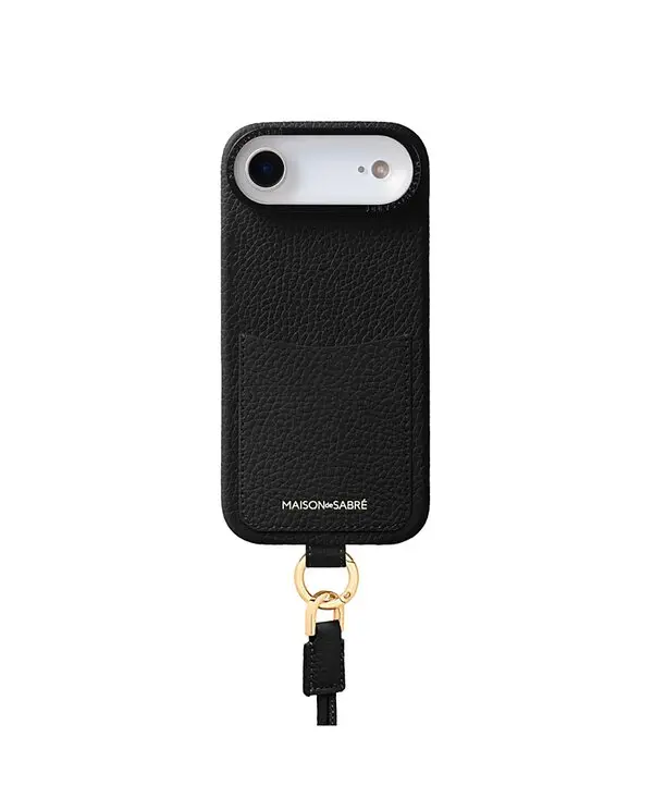 MAISON DE SABRE Sling Iphone 17 Air Phone Case - Black Caviar