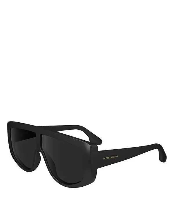 Victoria Beckham Tea Cup Shield Sunglasses, 61mm - Black