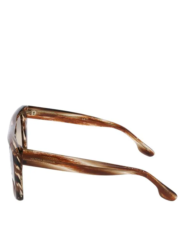 Victoria Beckham Classic Square Sunglasses - Light Brown Horn