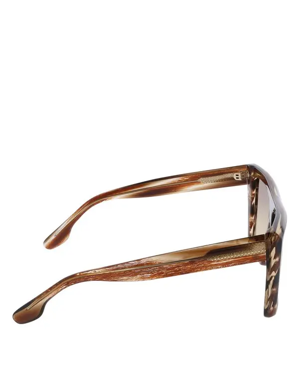 Victoria Beckham Classic Square Sunglasses - Light Brown Horn