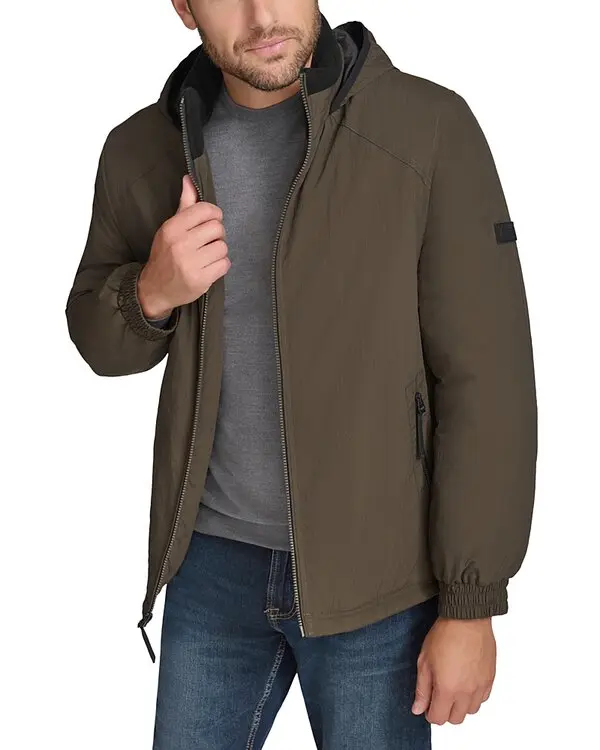 Andrew Marc Gatton Reversible Fleece Jacket - Olive