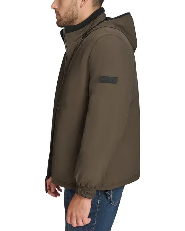 Andrew Marc Gatton Reversible Fleece Jacket - Olive